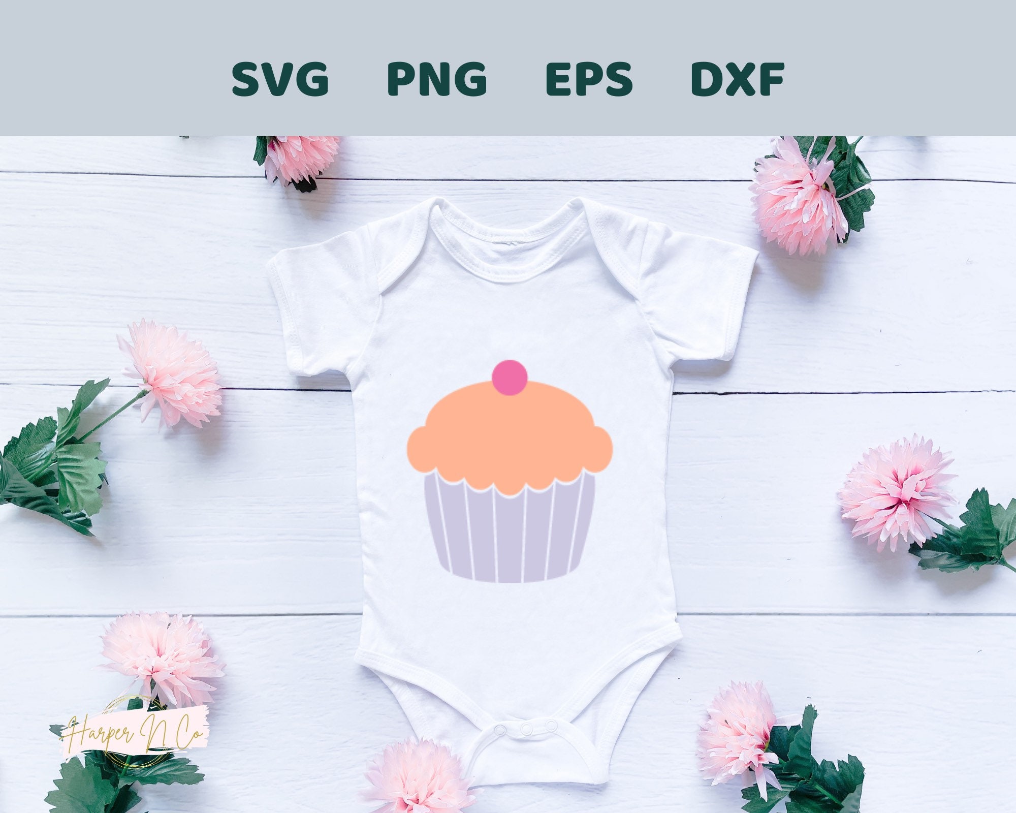 Cupcake With Cherry SVG, Birthday Cupcake PNG, Layered Cupcake Clipart ...