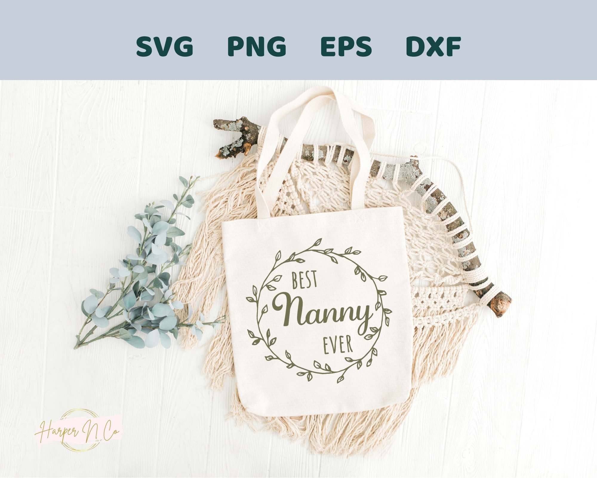 Best Nanny Ever SVG, Make a Personalized Mothers Day Gift, File for ...