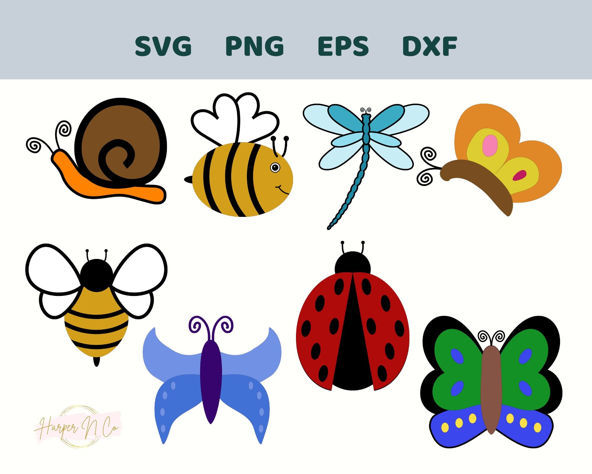 Insect SVG Bundle Layered Image Circuit Silhouette Cutting Machine ...