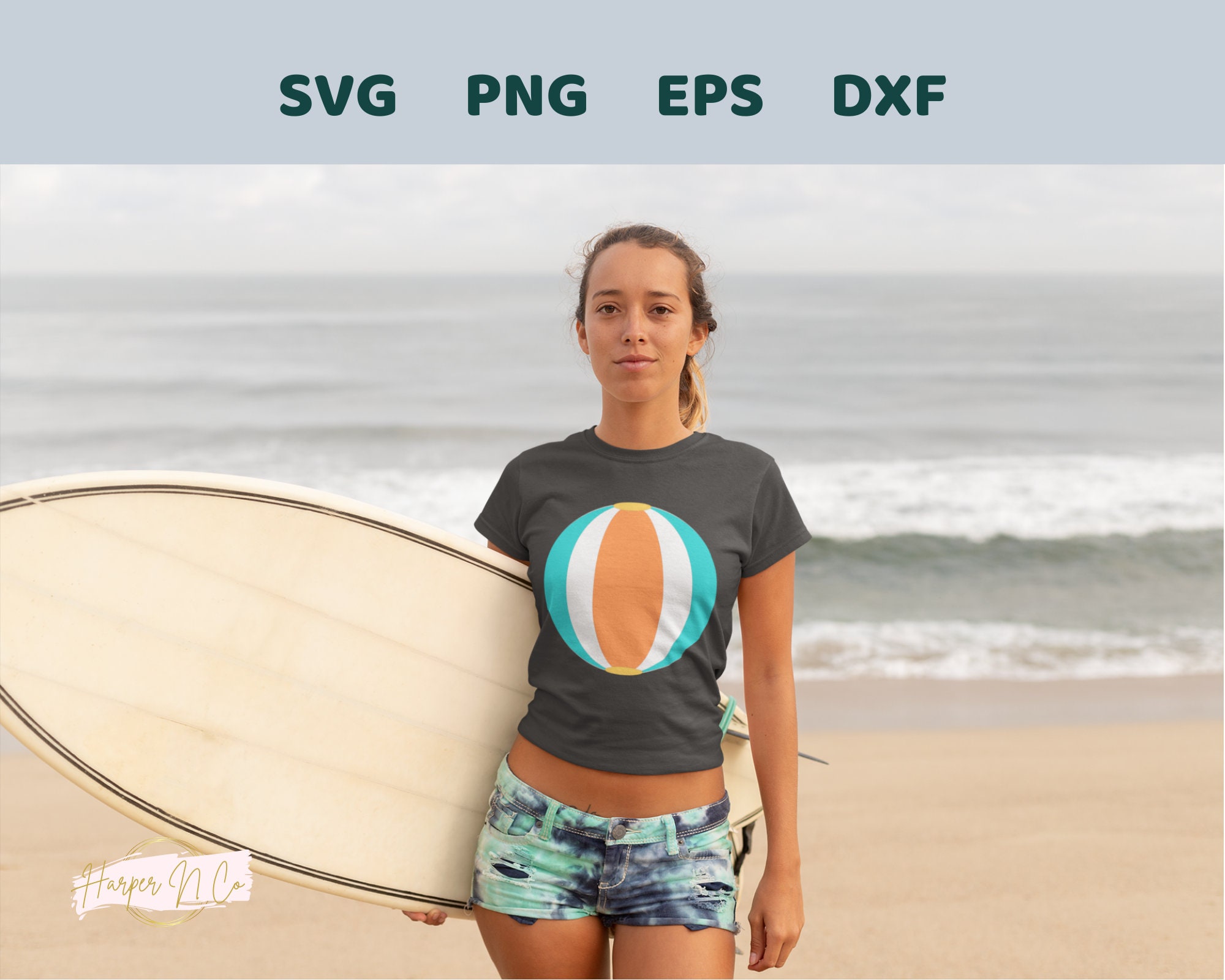 Beach Ball SVG PNG Clipart Image for Circuit Silhouette Sublimation ...