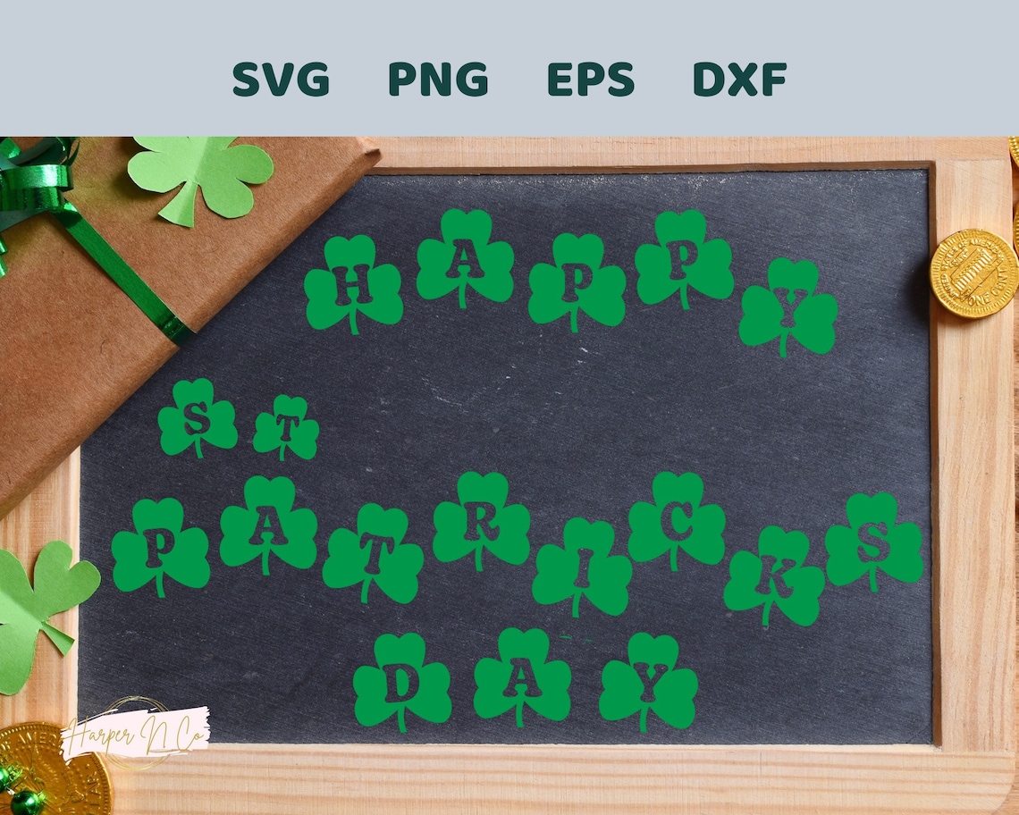 Shamrock Alphabet SVG, Clover Alphabet SVG, St. Patrick’s Day Svg, Png ...