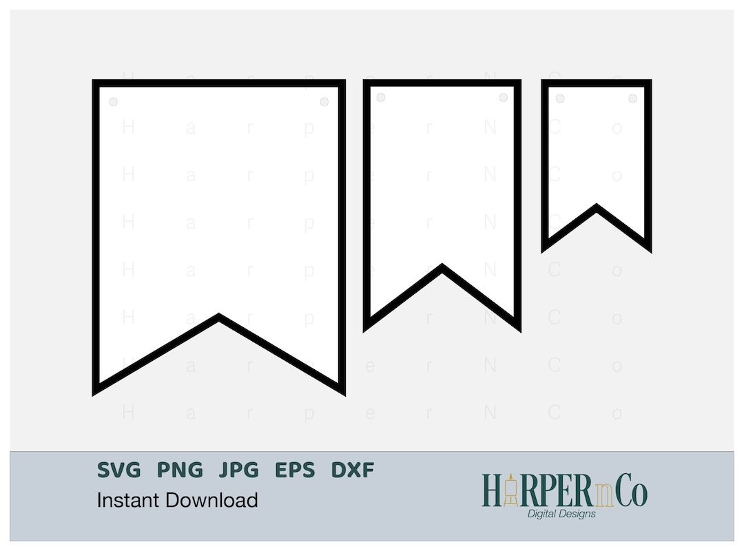 Banner SVG, Bunting Svg, Flag Svg, Birthday Garland Svg, Bunting Clip ...