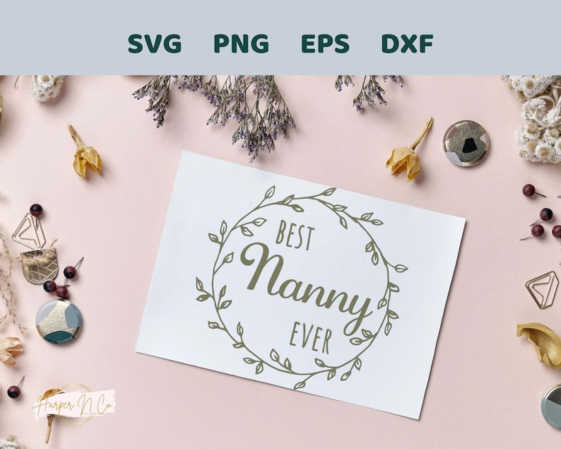 Best Nanny Ever SVG Make a Personalized Mothers Day Gift - Etsy