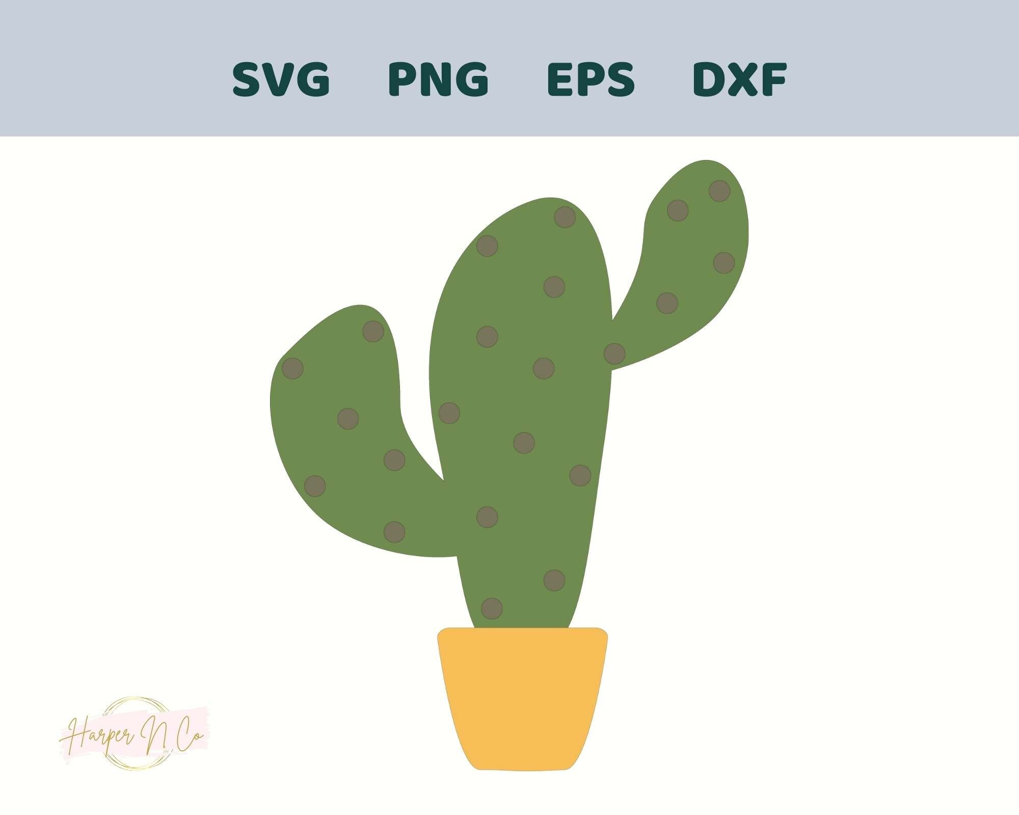 Cactus SVG, Succulent Png, Instant Download, Layered Svg, Cactus Png ...