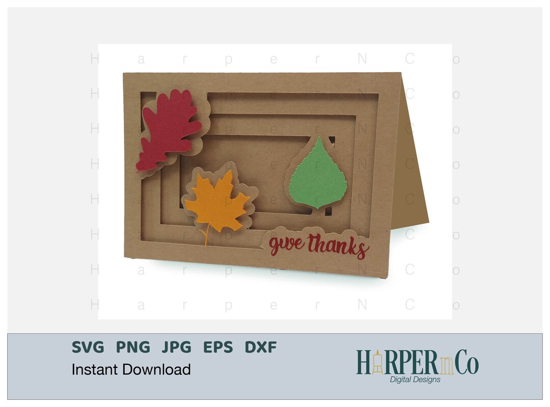 3D Thanksgiving Card SVG, Fall Layered Card Template, Autumn Papercut ...