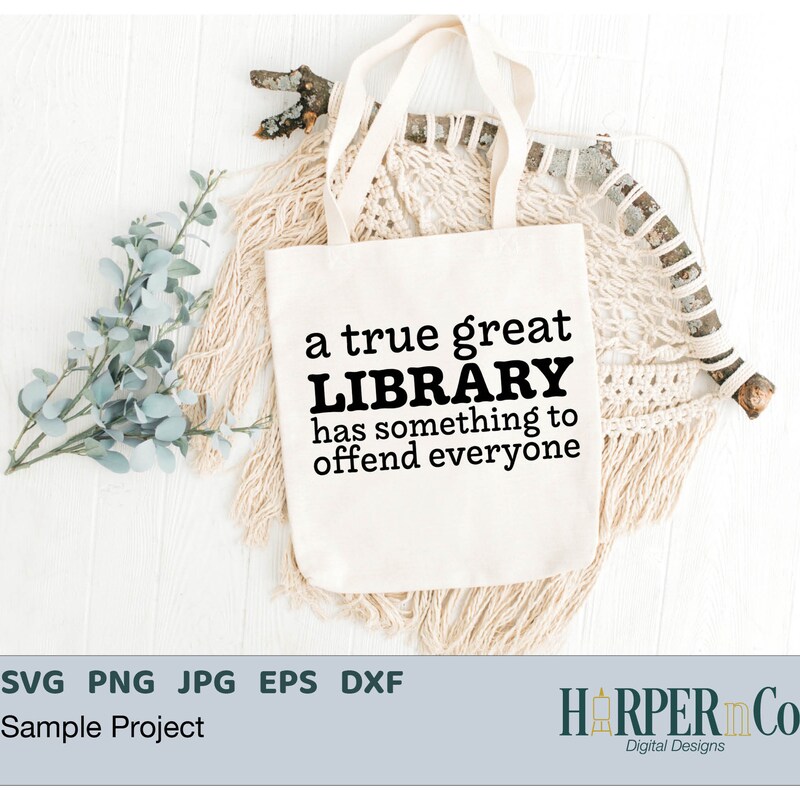 Library Bag Svg - Etsy