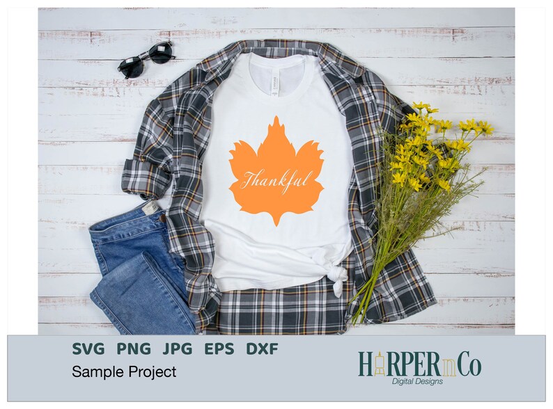 Thankful Fall Leaf SVG, Fall Leaf Svg Files for Cricut, Fall SVG, Leaf ...