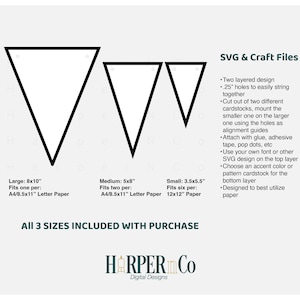 Triangle Banner SVG, Bunting Svg, Flag Svg, Birthday Garland Svg ...