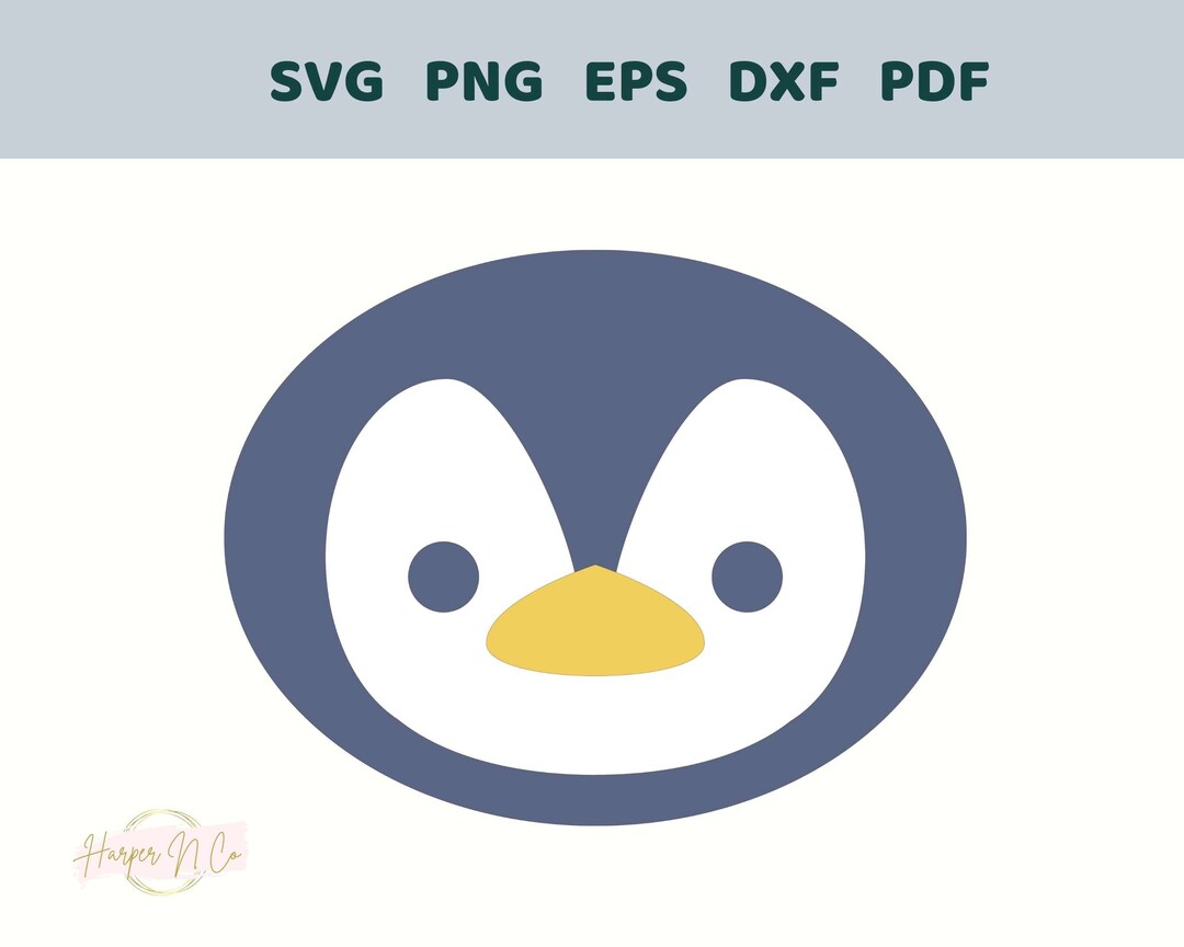 Cute Penguin SVG Baby Animal Clip Art Penguin Head Faces - Etsy
