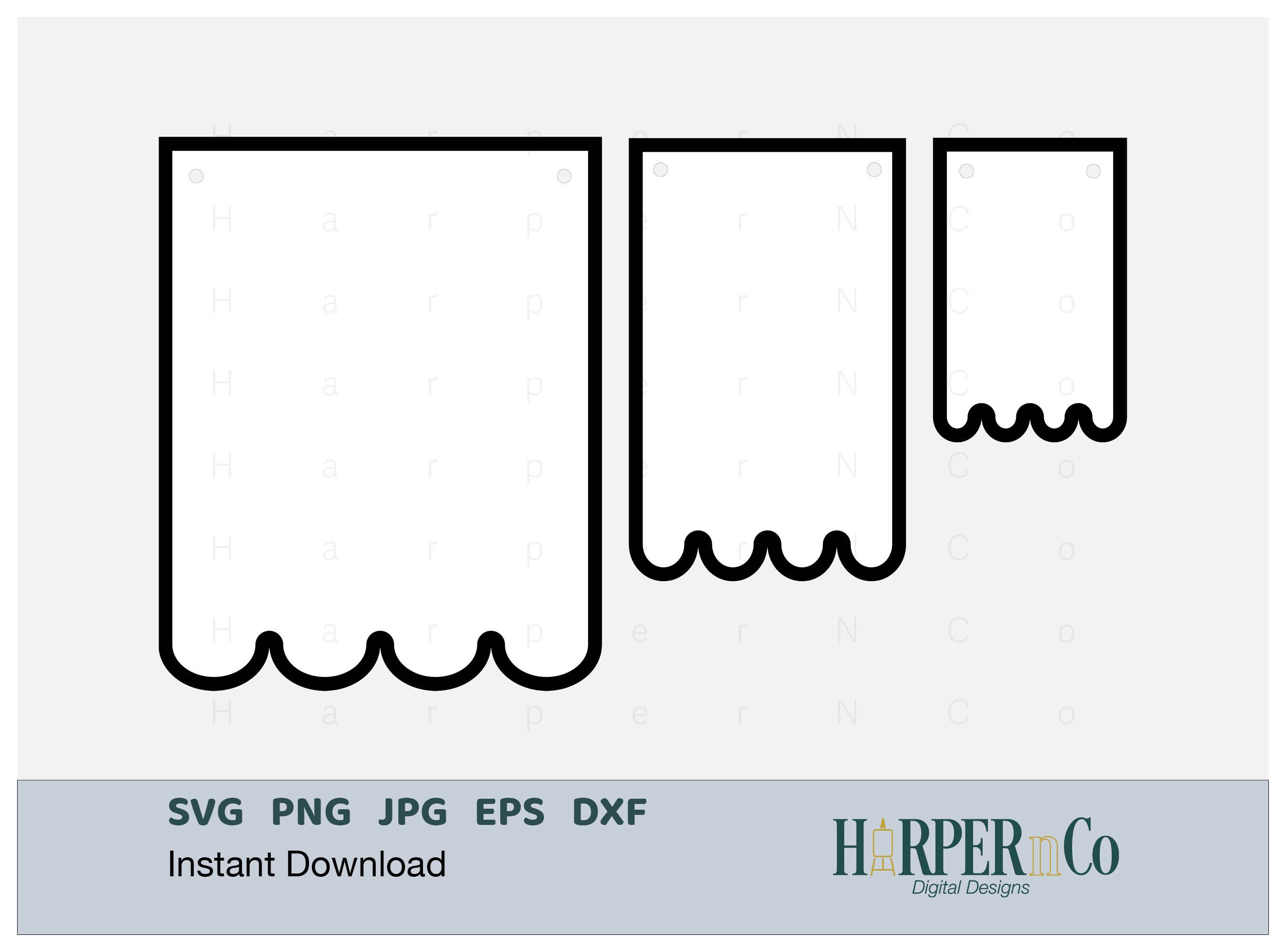 Scallop Banner SVG, Bunting Svg, Flag Svg, Birthday Garland Svg ...