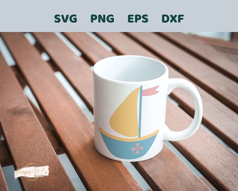 Sailboat SVG Bundle, Nautical, Yellow and Blue Boat, Layered Svg Cut ...