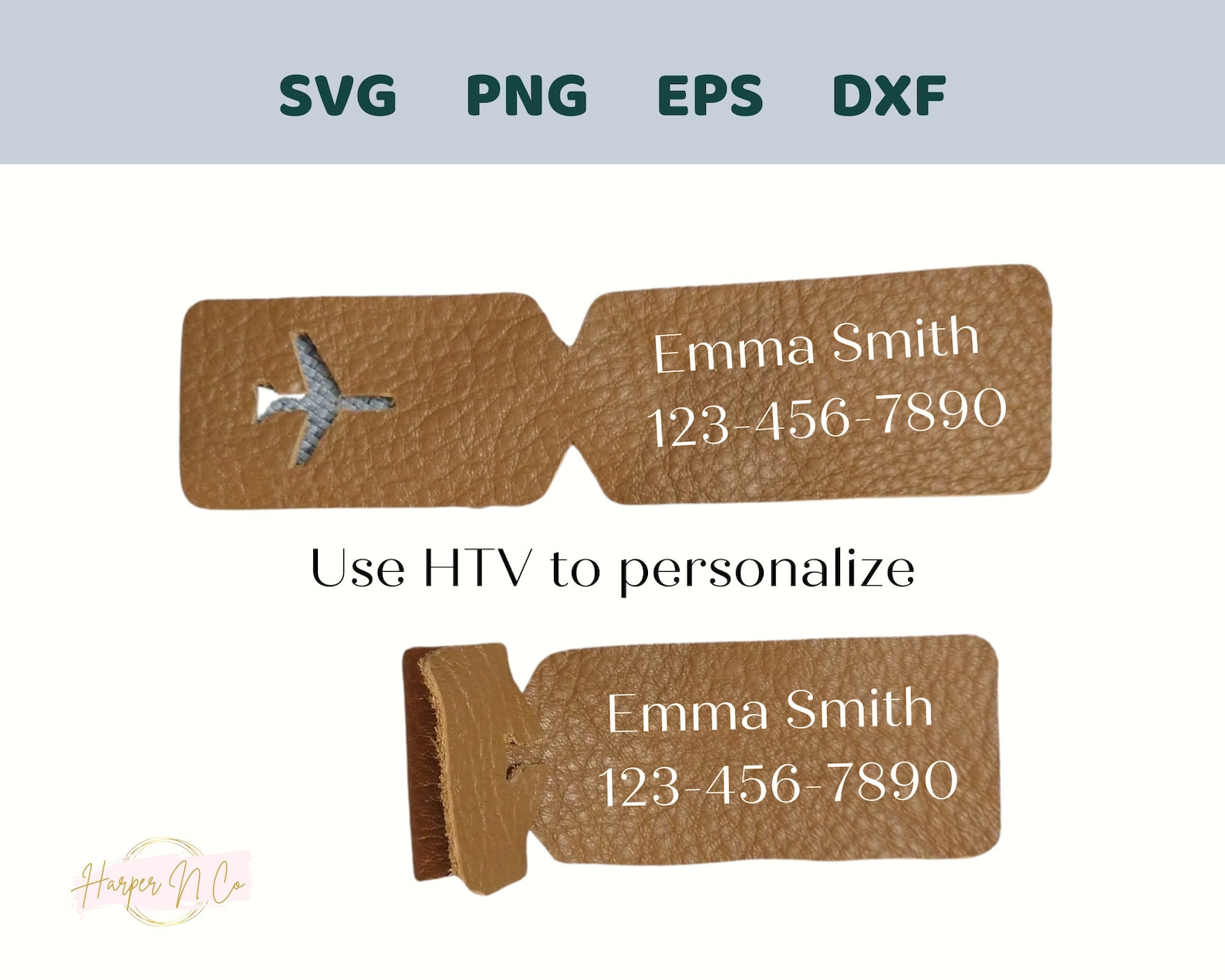Airplane Luggage Tag SVG, Template, Cricut, Silhouette, Glow Forge ...