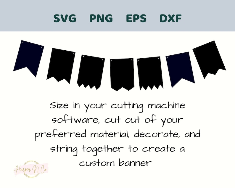 18 Banner, Bunting, Pennant Shape Cut Files, Sublimation, Cricut ...