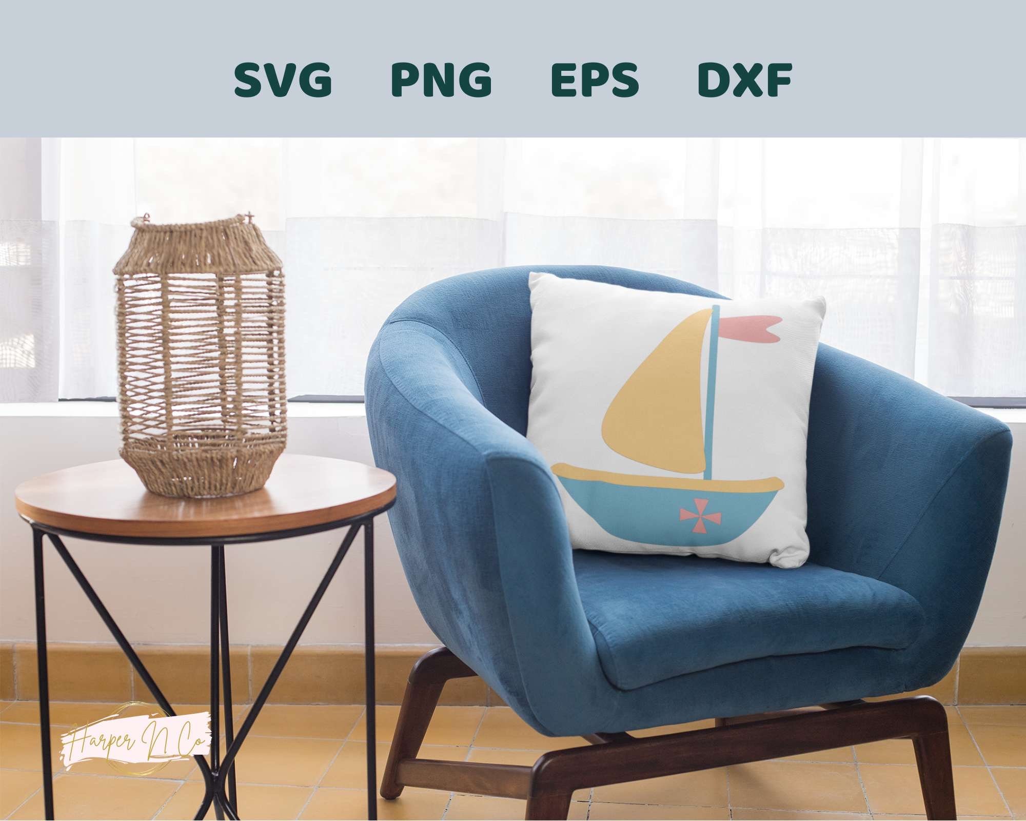 Sailboat SVG Bundle, Nautical, Yellow and Blue Boat, Layered Svg Cut ...