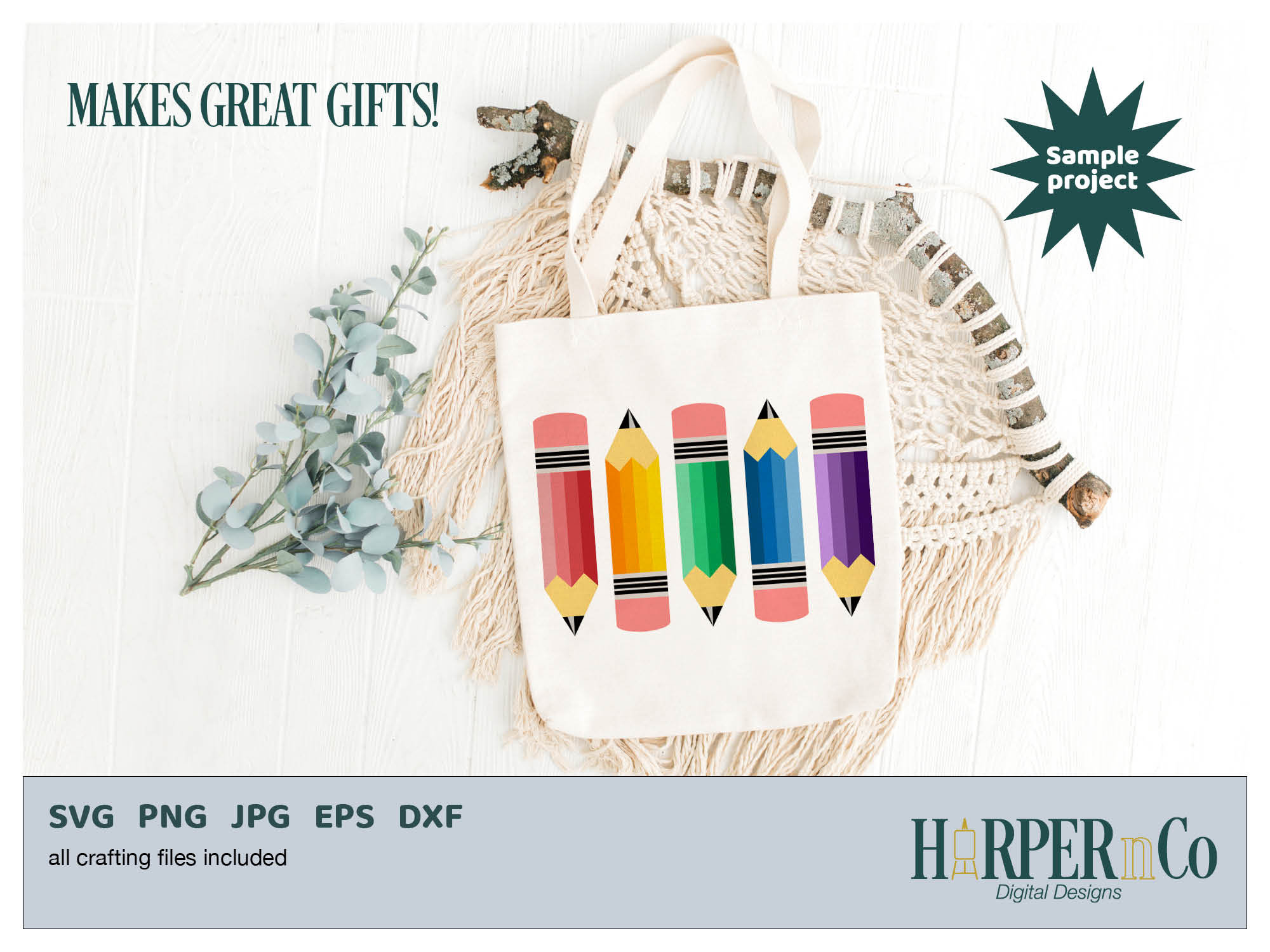 Rainbow Colored Pencils SVG for Cricut Silhouette Glow Forge PNG ...