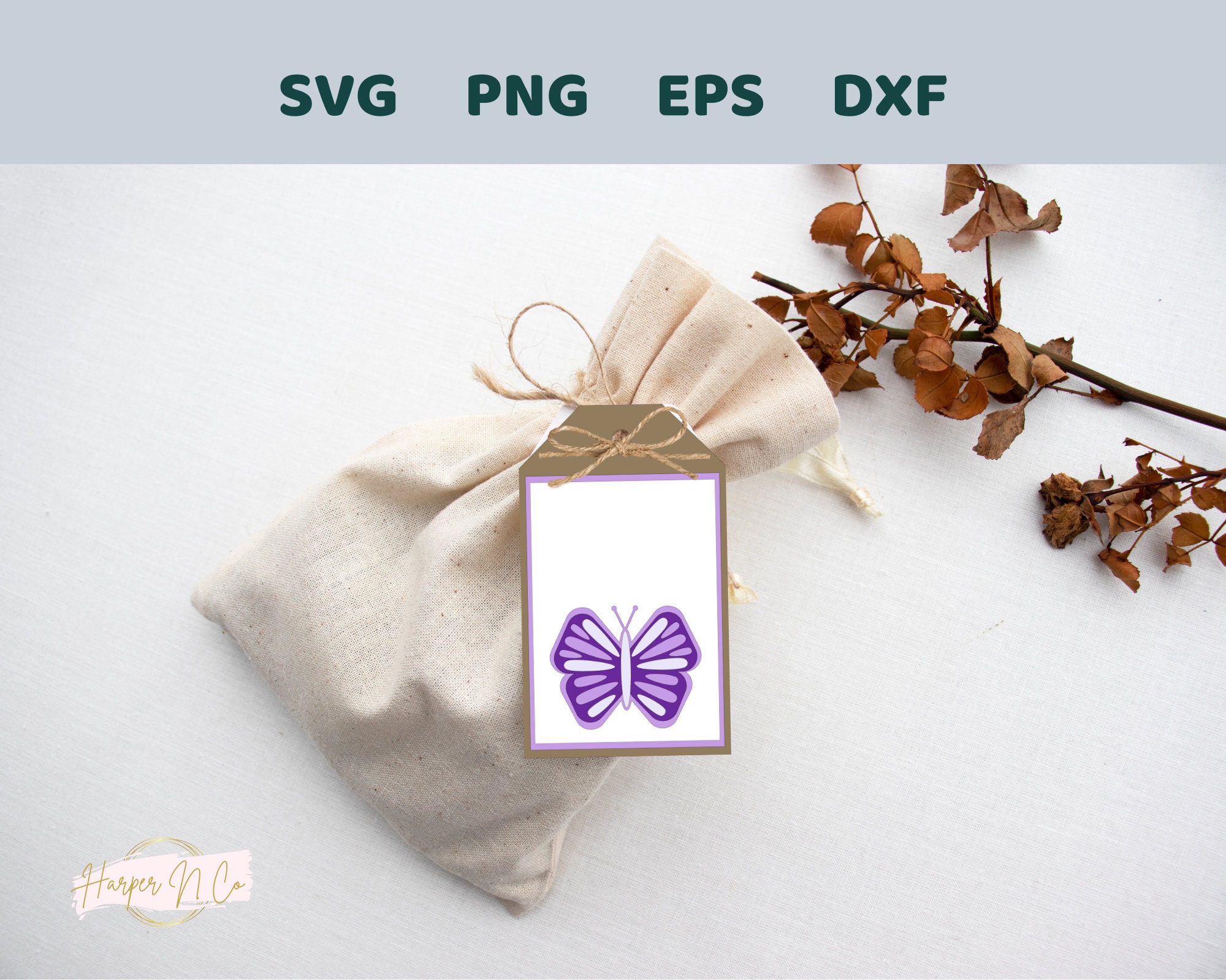 Butterfly Gift Tag SVG Bundle, 3 Butterfly Layered Gift Tags Paper ...