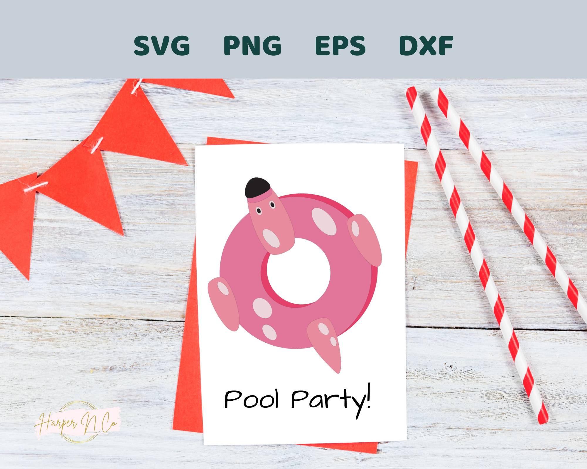 Flamingo Pool Float SVG, Summer Beach Toys, Inflatable Lifesaver Image ...