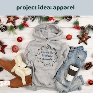 I Teach the Brightest Students SVG File, Christmas Classroom ...