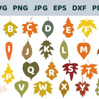 Willow Leaf Alphabet SVG Font: A-Z Laser Cut File (digital Download) - Etsy