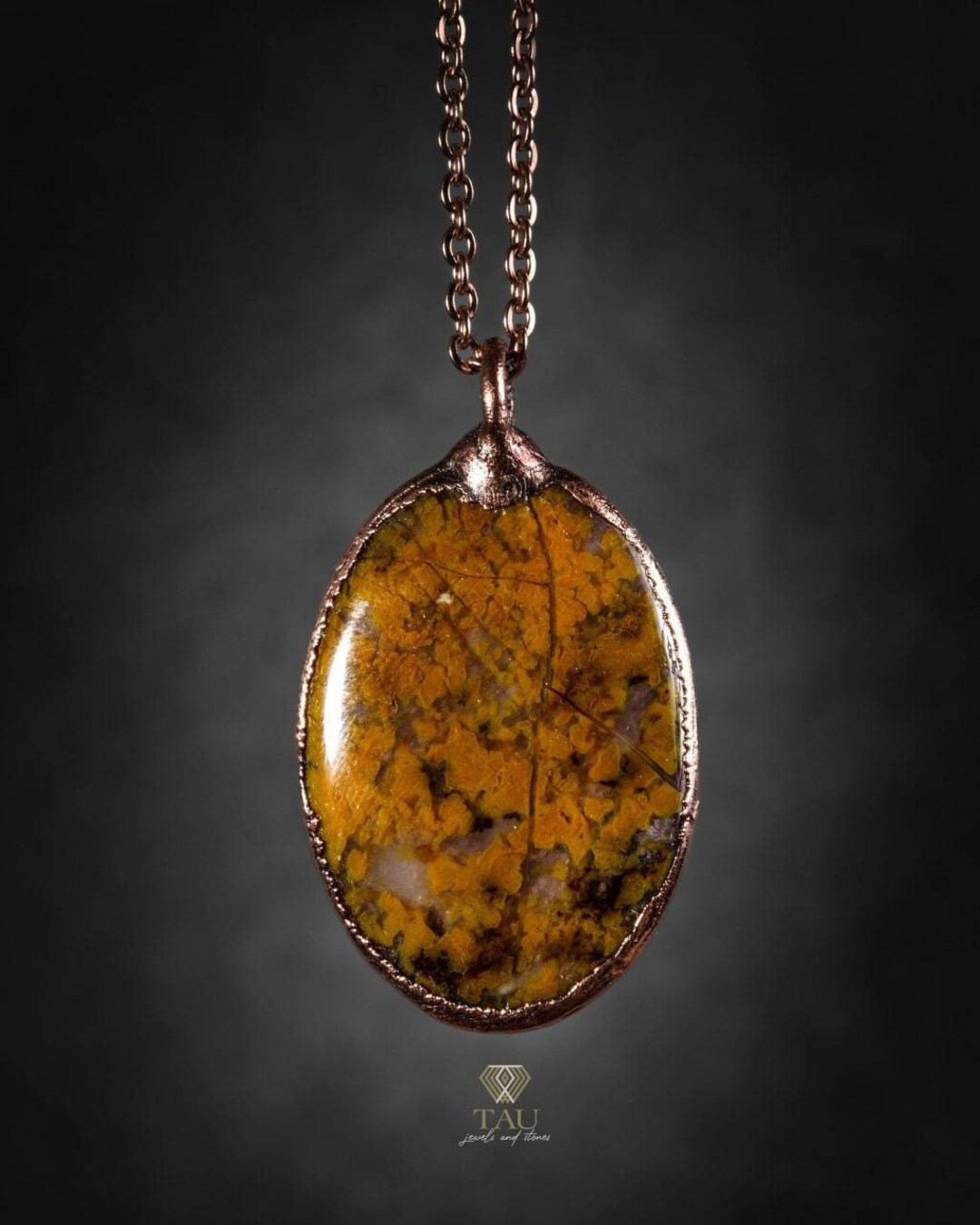 Beautiful Pendant With African Moss Agate Made in Italy - Etsy