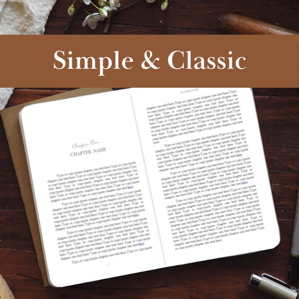 Book Format & Layout Editable Template | KDP Interior Design Template ...