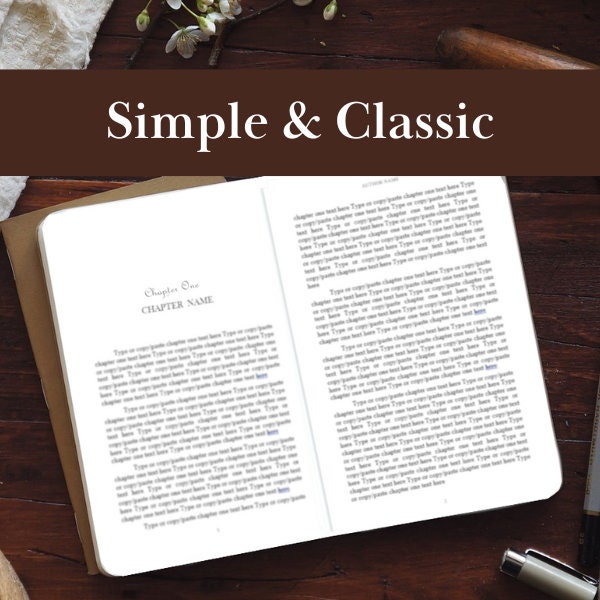 Book Format & Layout Editable Template | KDP Interior Design Template ...