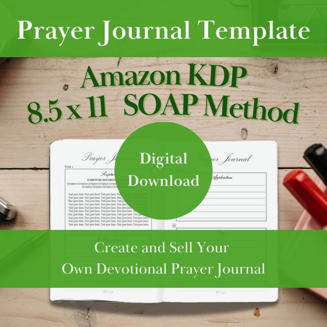 Book Format - Devotional Prayer Journal Editable Template | KDP ...