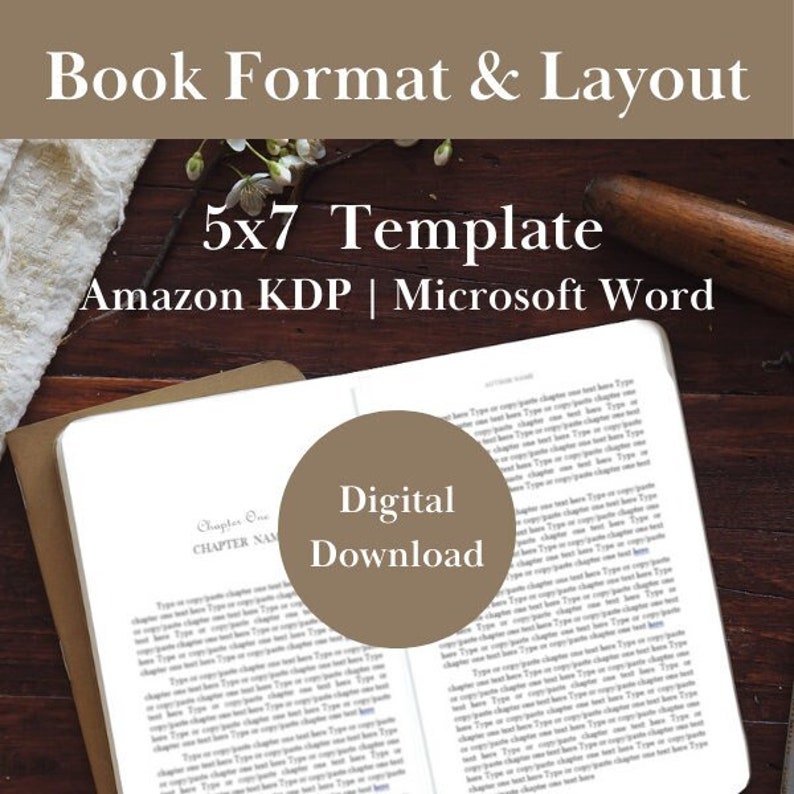Book Format & Layout Editable Template | KDP Interior Design Template ...