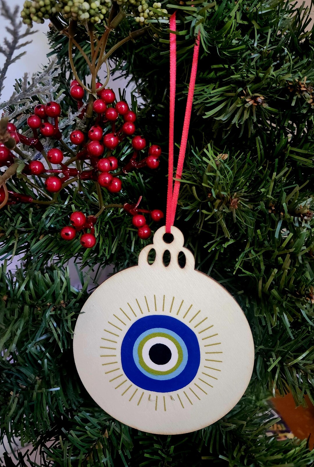 Mal De Ojo, Evil Eye Solstice Yule Solstice Ornament - Etsy