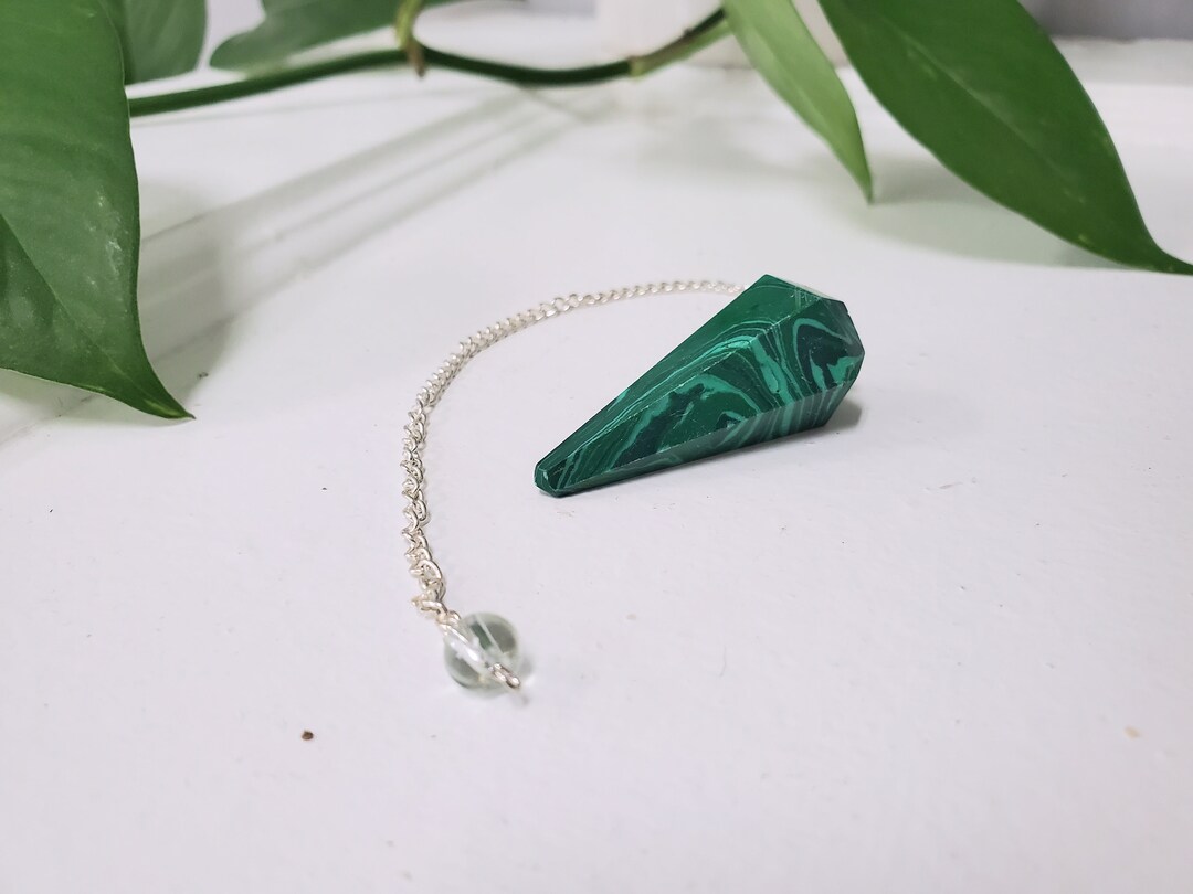 Authentic Malachite Crystal Pendulum - Etsy