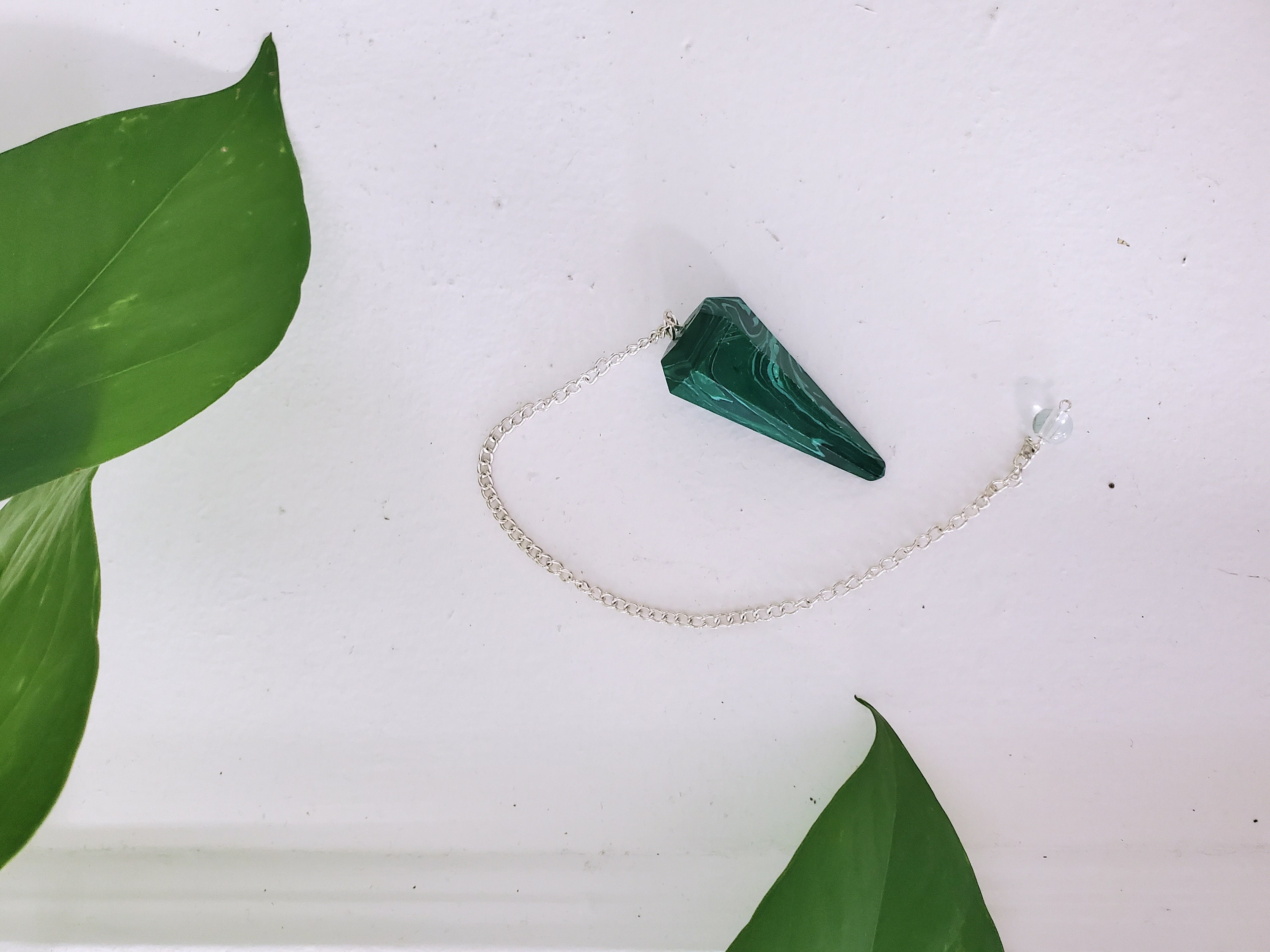 Authentic Malachite Crystal Pendulum - Etsy