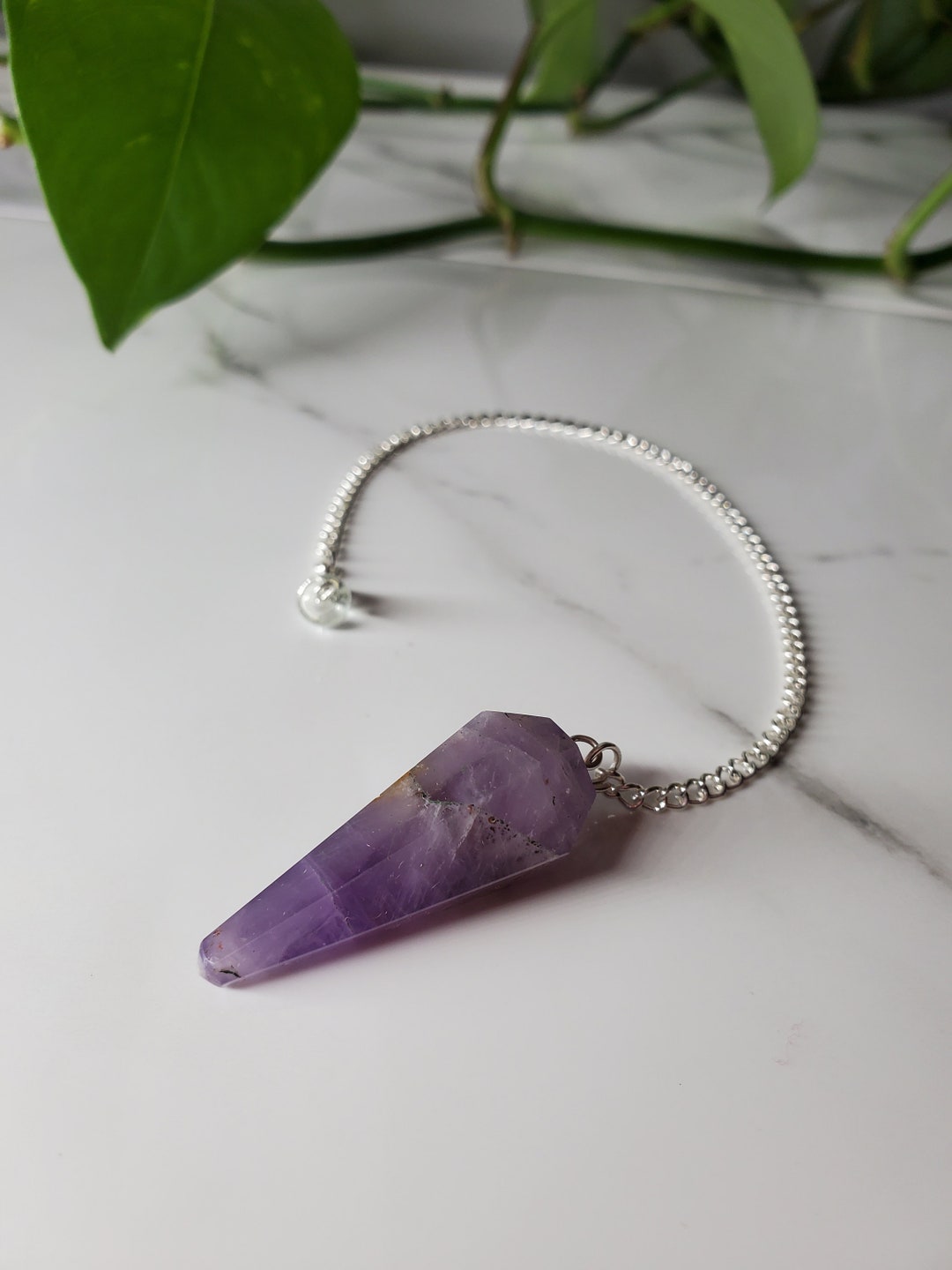Authentic Amethyst Crystal Pendulum - Etsy