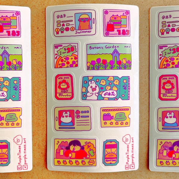 Sticker Sheet Cute Stamps - Etsy