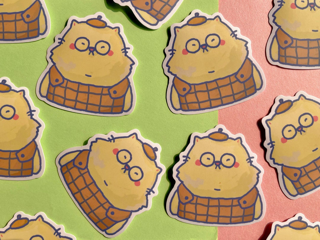 Chonky Cat Pastel Sticker Pack | Cute Vinyl Stickers | Kawaii Cat ...