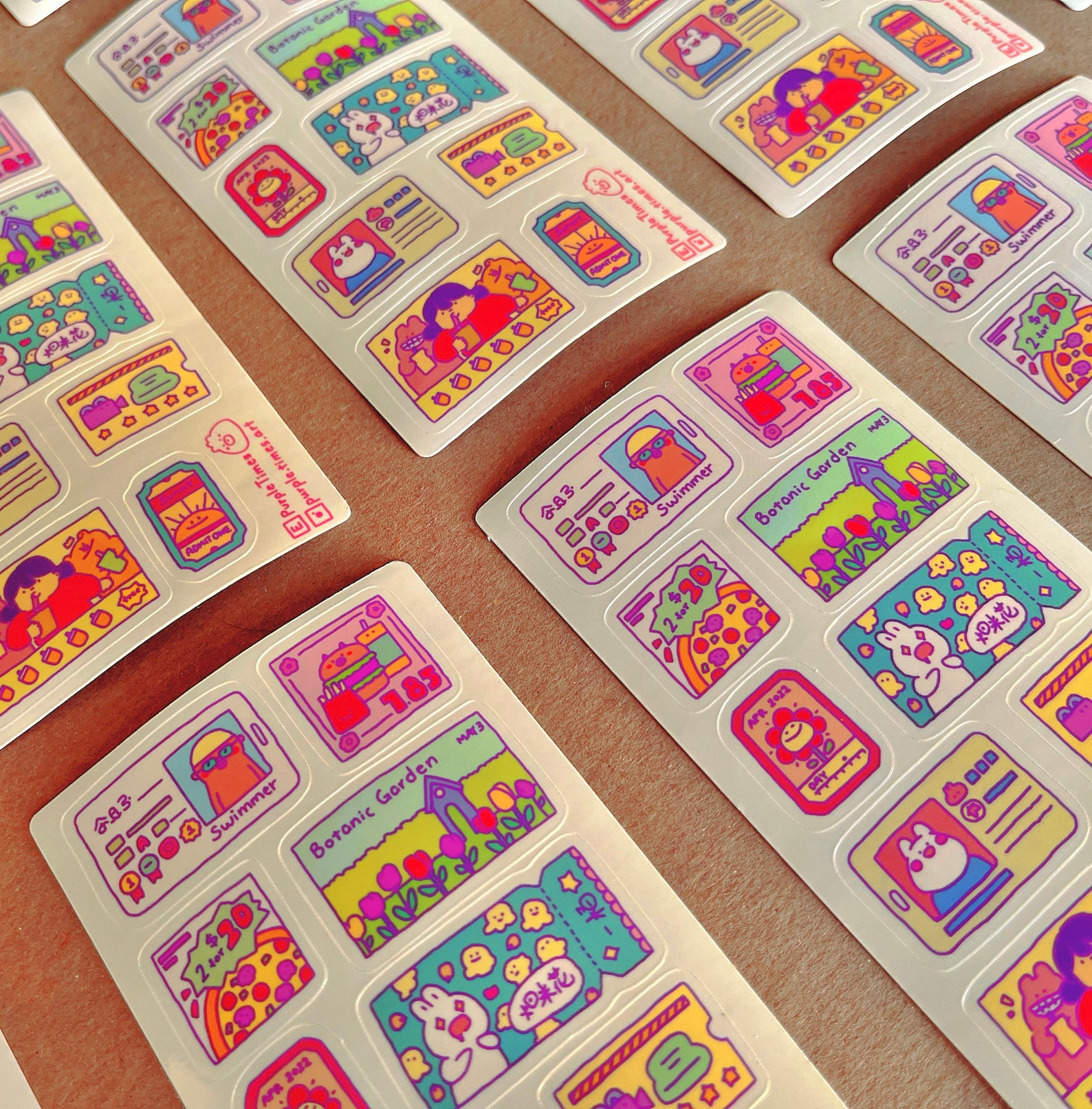 Adorable Sticker Sheet - Tickets and Stamps | Cute Planner Sticker ...