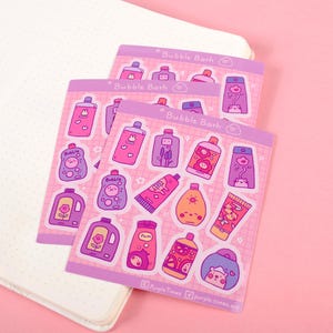 Shampoo and Bubble Bath Sticker Sheet | Cute Planner Sticker | Cute ...