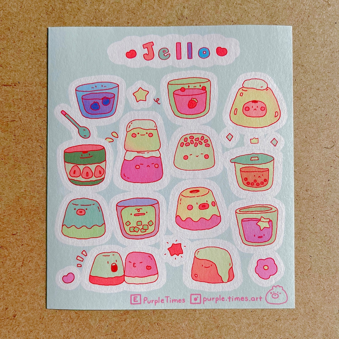 Derpy Jello Sticker Sheet Cute Journaling and Scrapbook - Etsy