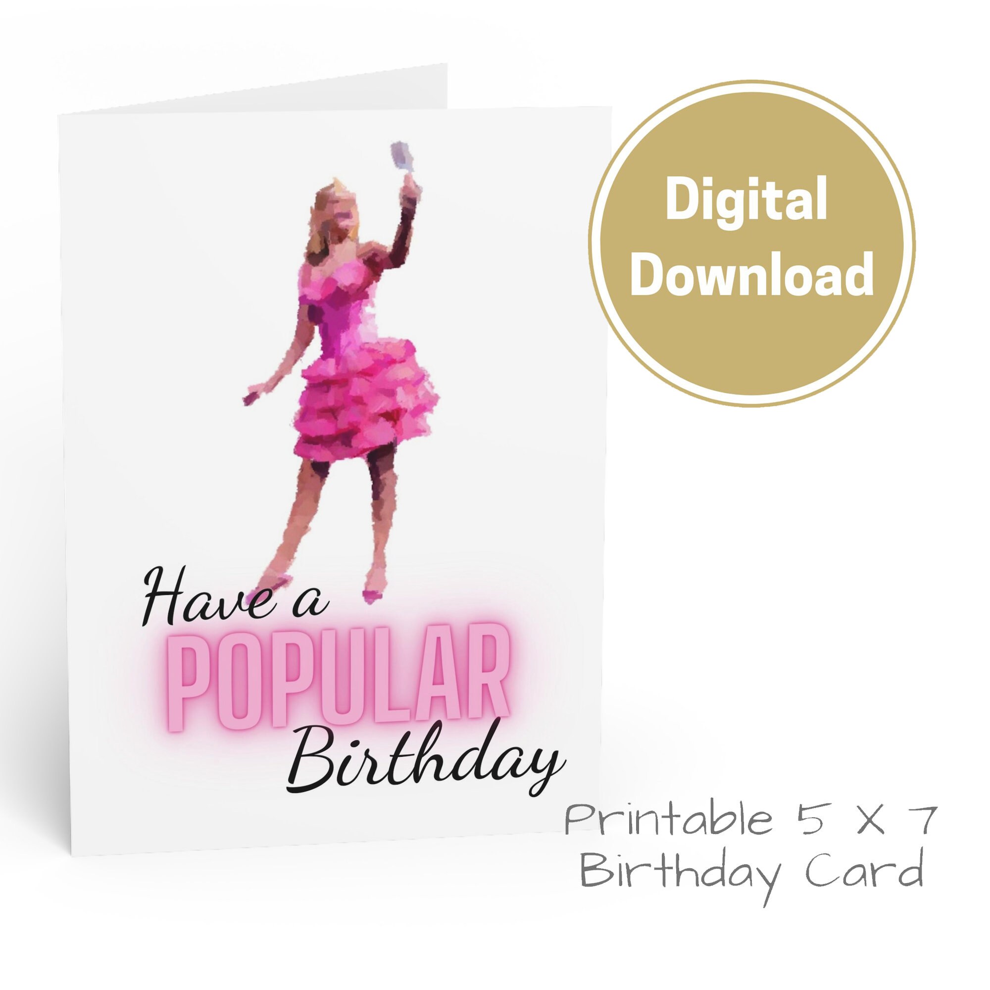 Wicked Birthday Card. Instantly Downloadable Abstract Print Effect ...