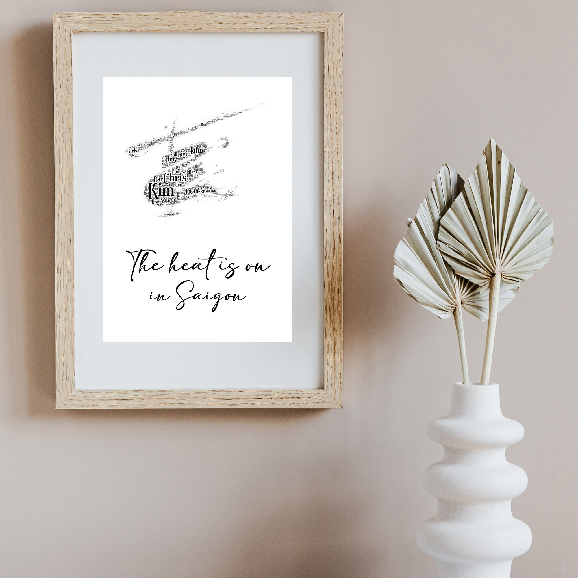 Miss Saigon Digital Wordart Print, Miss Saigon Wall Art and ...