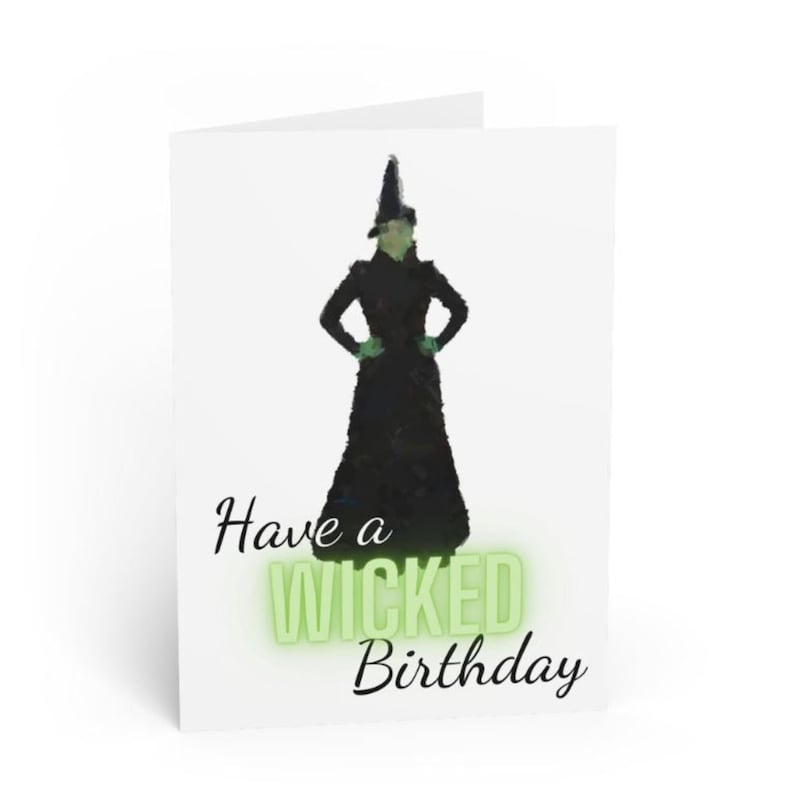 Wicked Birthday Card. Instantly Downloadable Abstract Print Effect ...