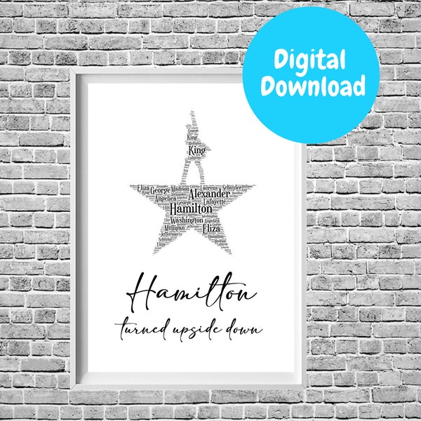 Hamilton the Musical Downloadable Wall Art - Etsy