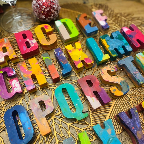 Crayon Letters - Etsy