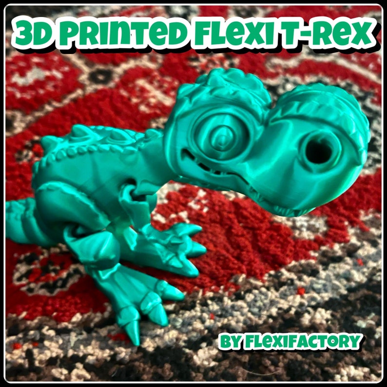 3D Printed Flexi T-rex by Flexifactory - Etsy