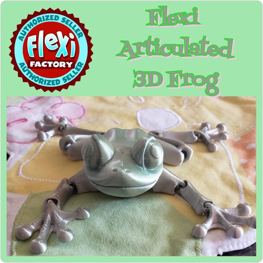 3D Printed Articulated Flexi Frog - Etsy