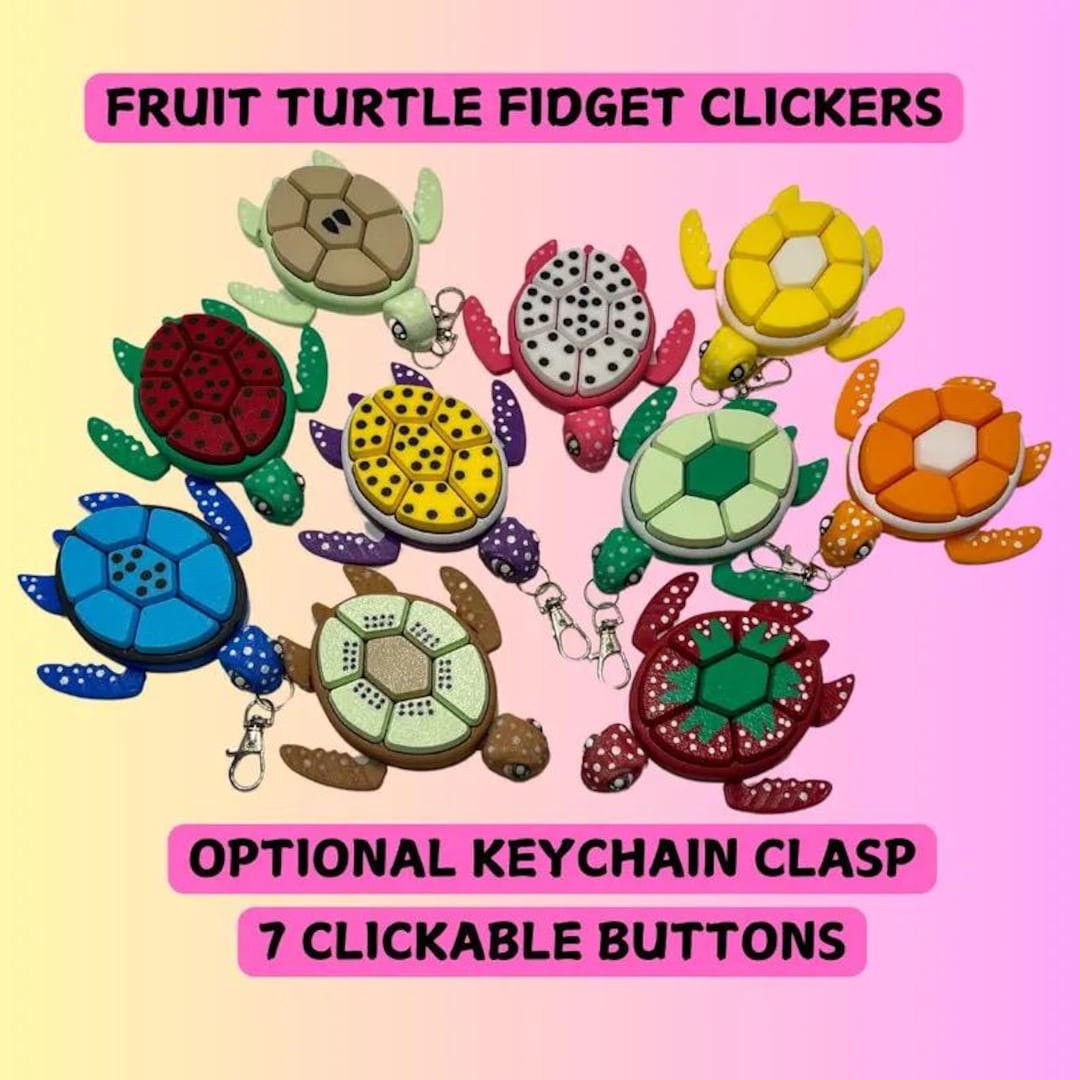 3D Printed Sensory/fidget Clicker Sea Turtles (fruit Varieties) - Etsy