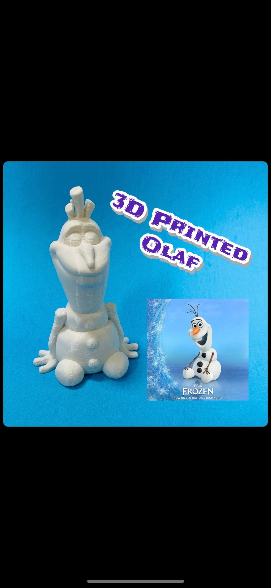 Olaf From Frozen - 3D Printed - Etsy