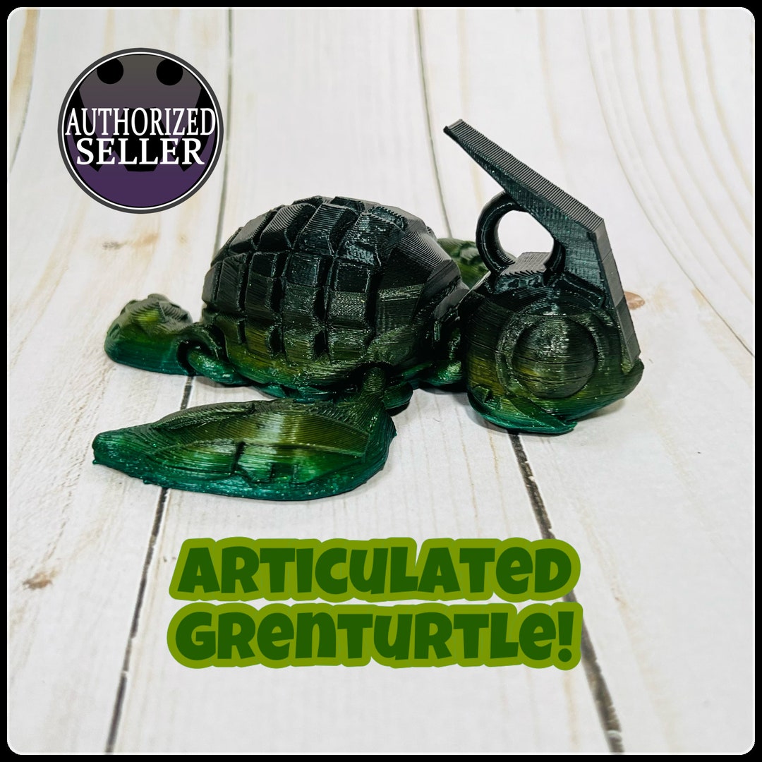 Grenurtle | Grenade Turtle | Articulated | 3D Printed - Etsy