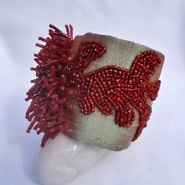 Red Coral Cuff - Etsy