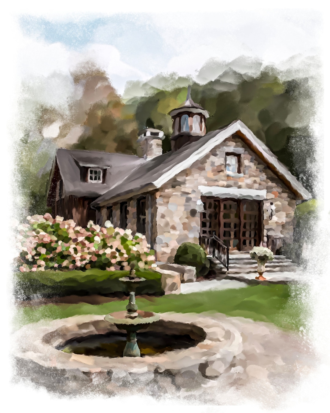 Custom Watercolor House Portrait, Personalized Housewarming Gift ...