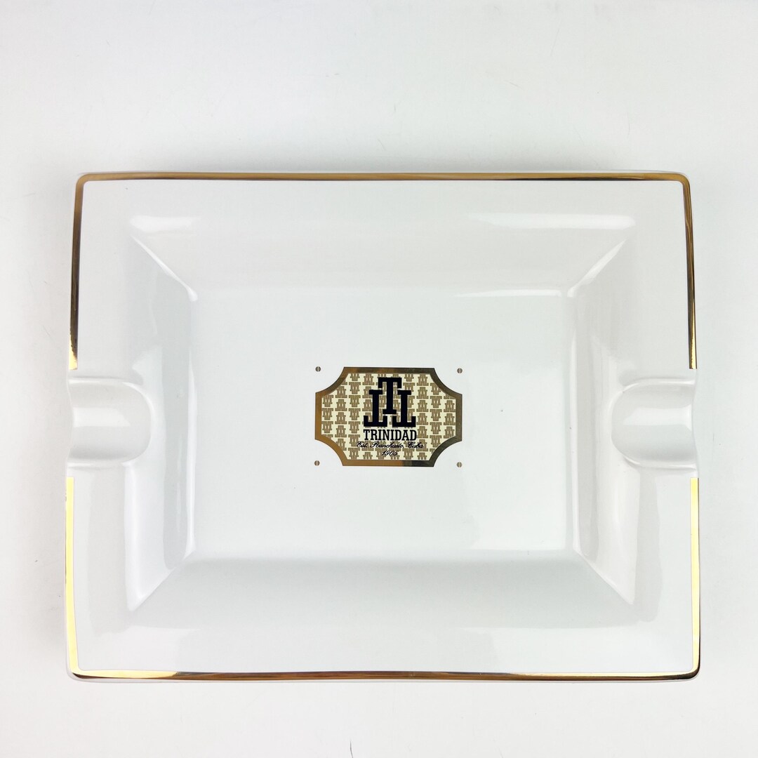 Vintage Trinidad Ranchuelo Cuba Cigar Ashtray Advertising Large White ...